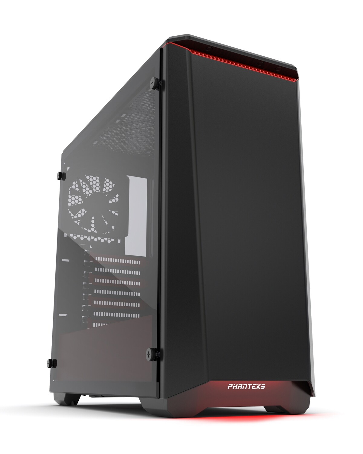 Phanteks ECLIPSE P400 Black/Red Tempered Glass Case