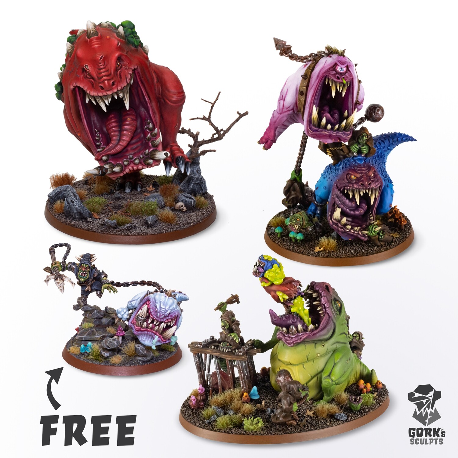 Cave monsters Bundle - Printed