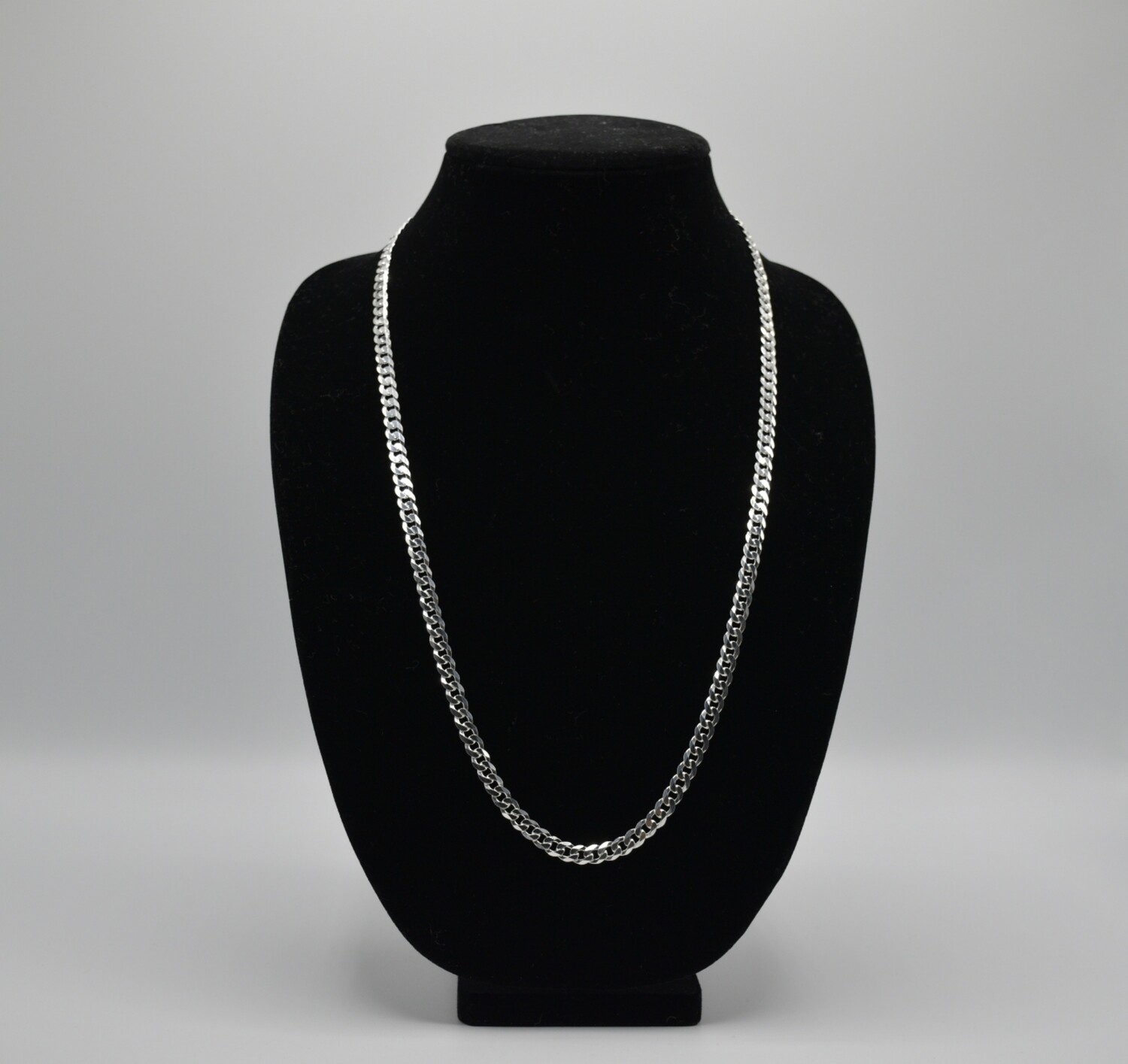 27.5' Sterling Silver Flat Curb Link Chain