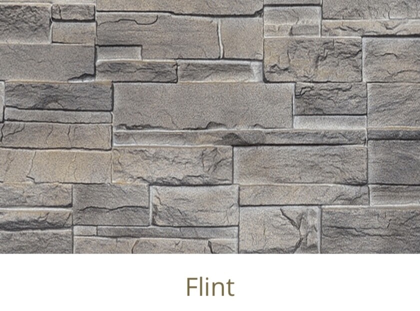 Dry Stack Faux Stone Siding - Flint (Corner)