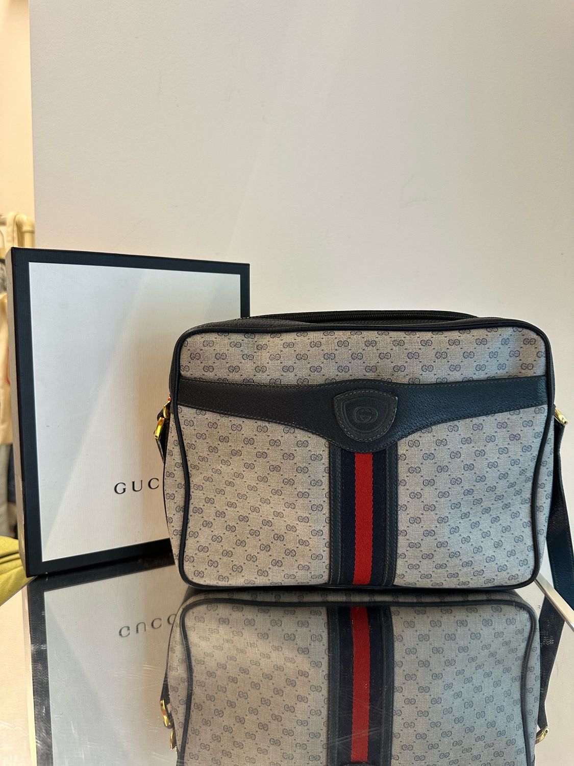 TRACOLLA GUCCI VINTAGE OPHIDIA BLU