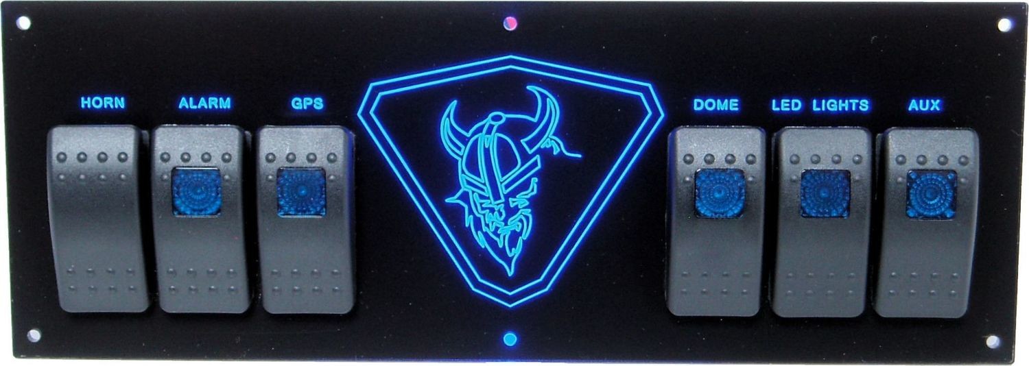 Backlit Yamaha Viking Switch Panel Fully Wired With 6 Carling Switches