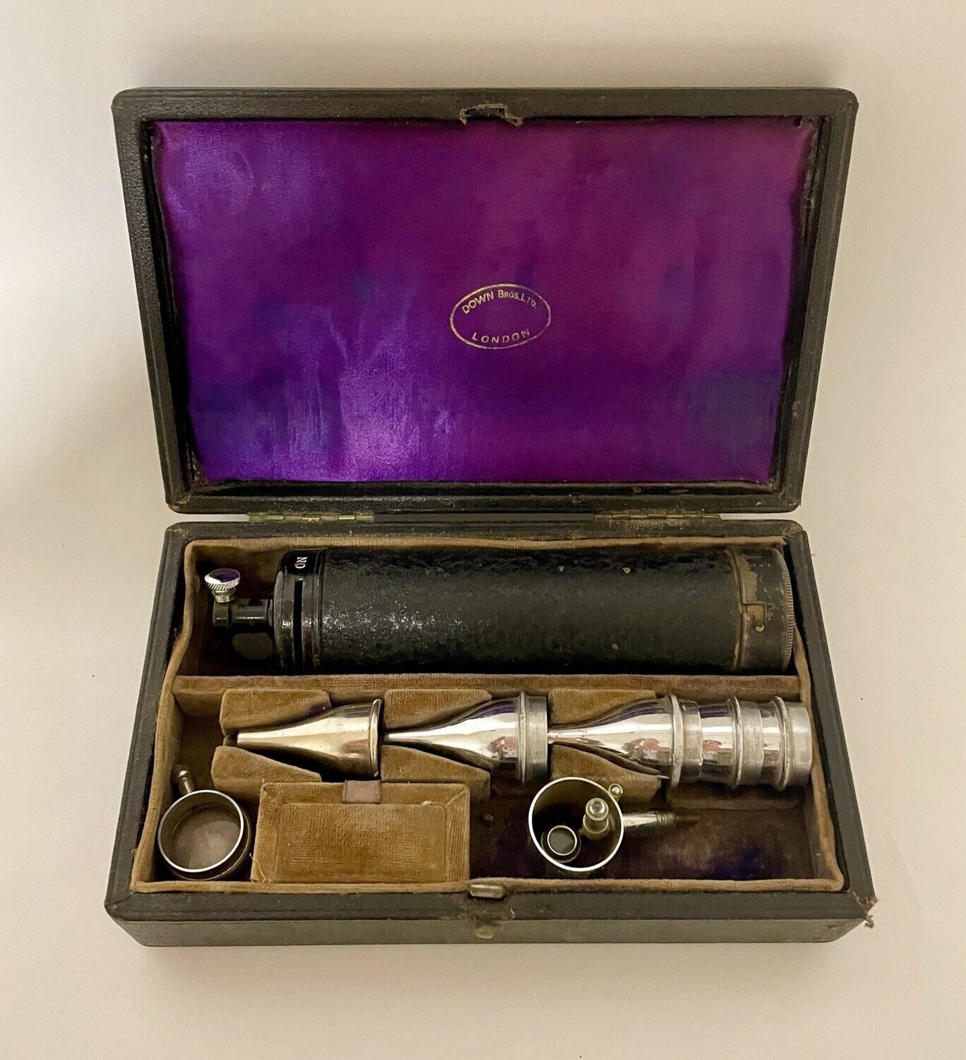 Antique Otoscope Set by Down Bros