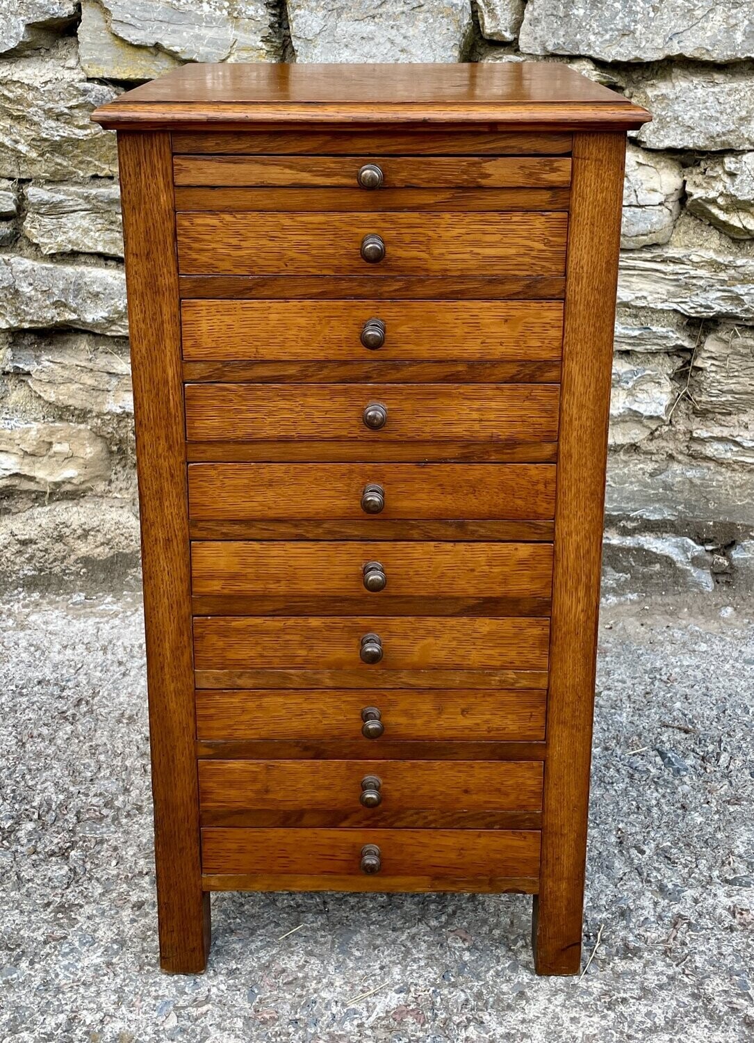 Antique Oak Collectors Cabinet