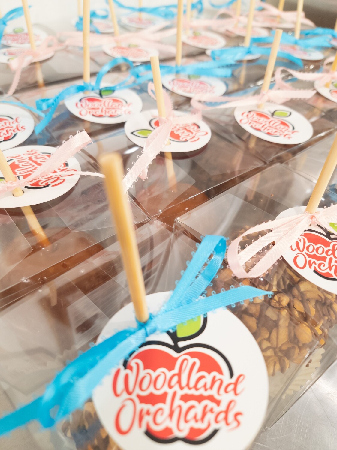 Baby Gender Reveal Caramel Apples