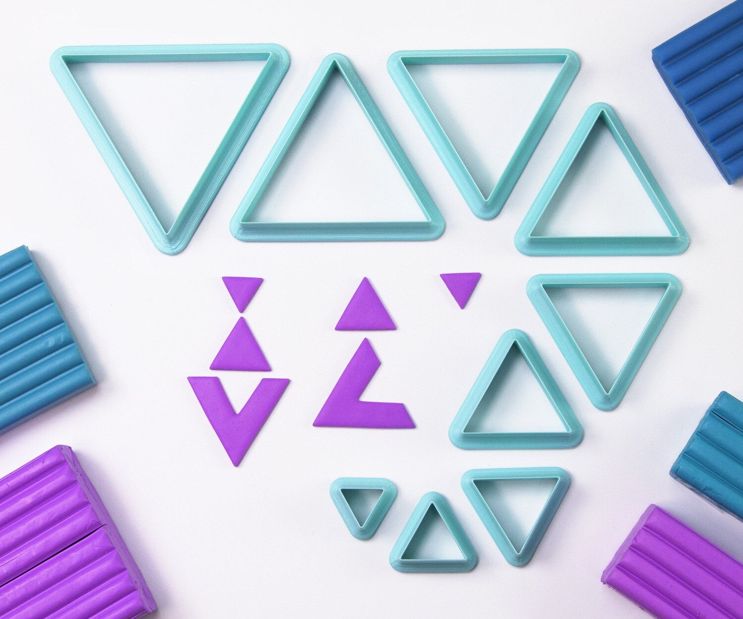 Equilateral Triangles. Polymer Clay Cutter Set