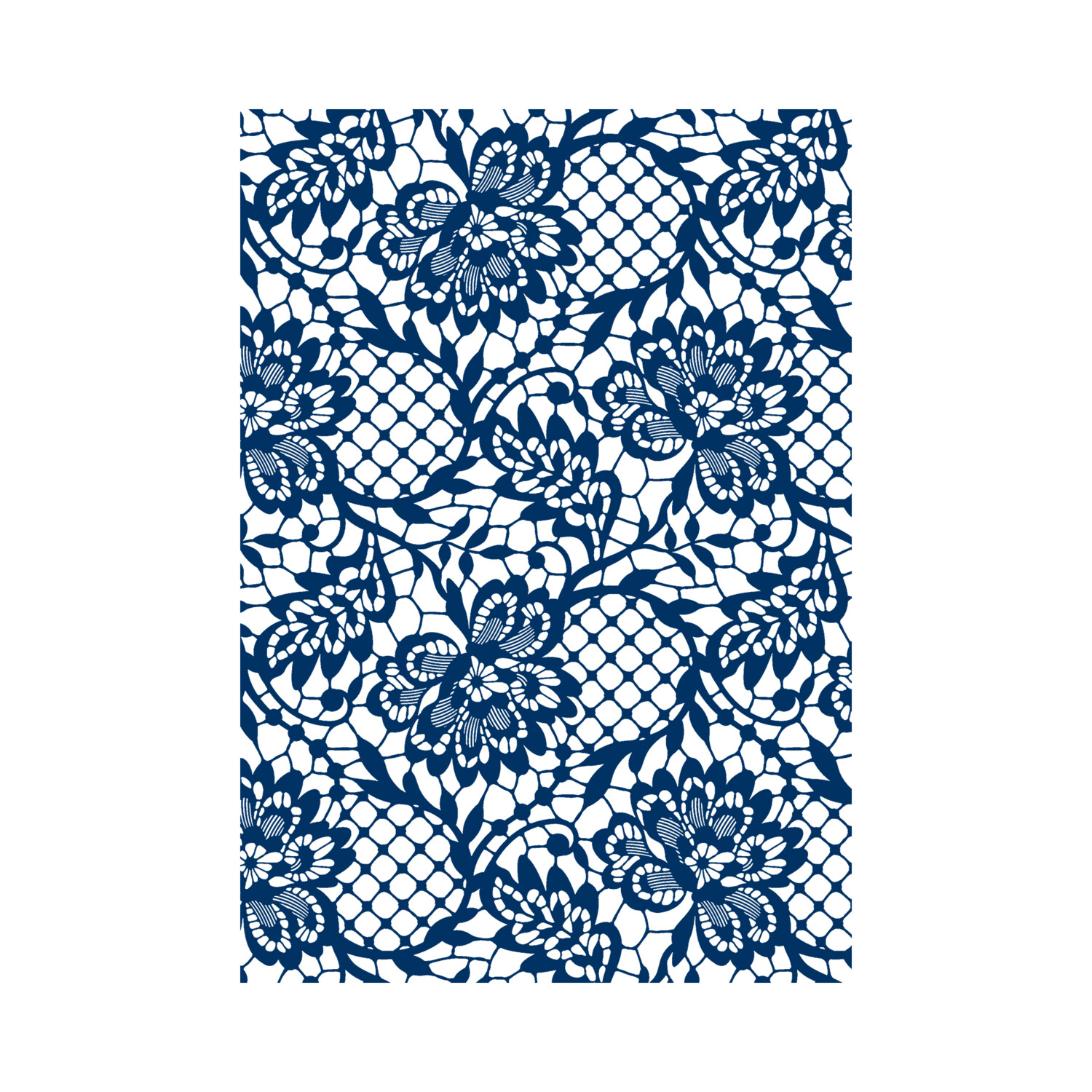 Textured Rubber Mat. Flower Lace