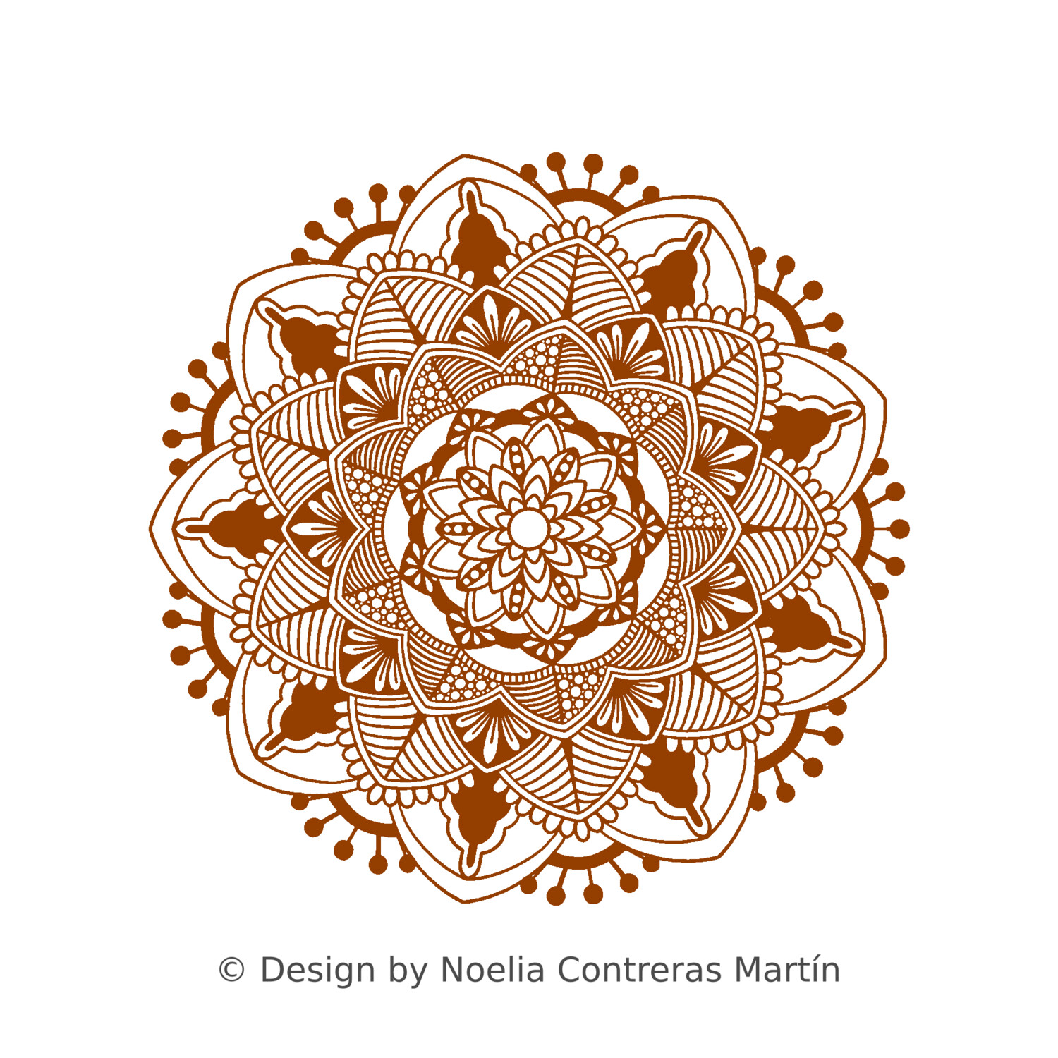 Mandala (NCM#13). Textured Rubber Mat