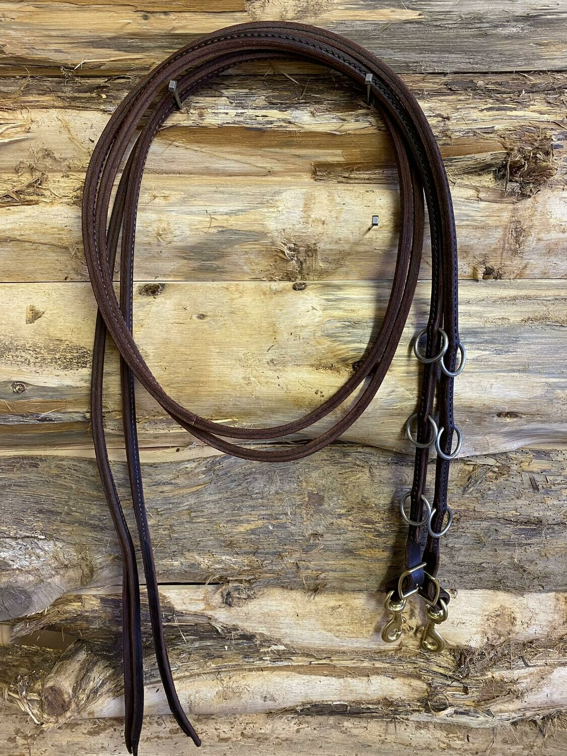 #218 Original, sewn split leather Reins