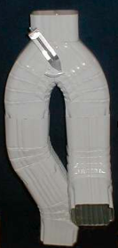 2"x3" Aluminum Downspout "In-Line" Manual Diverter (WHITE)