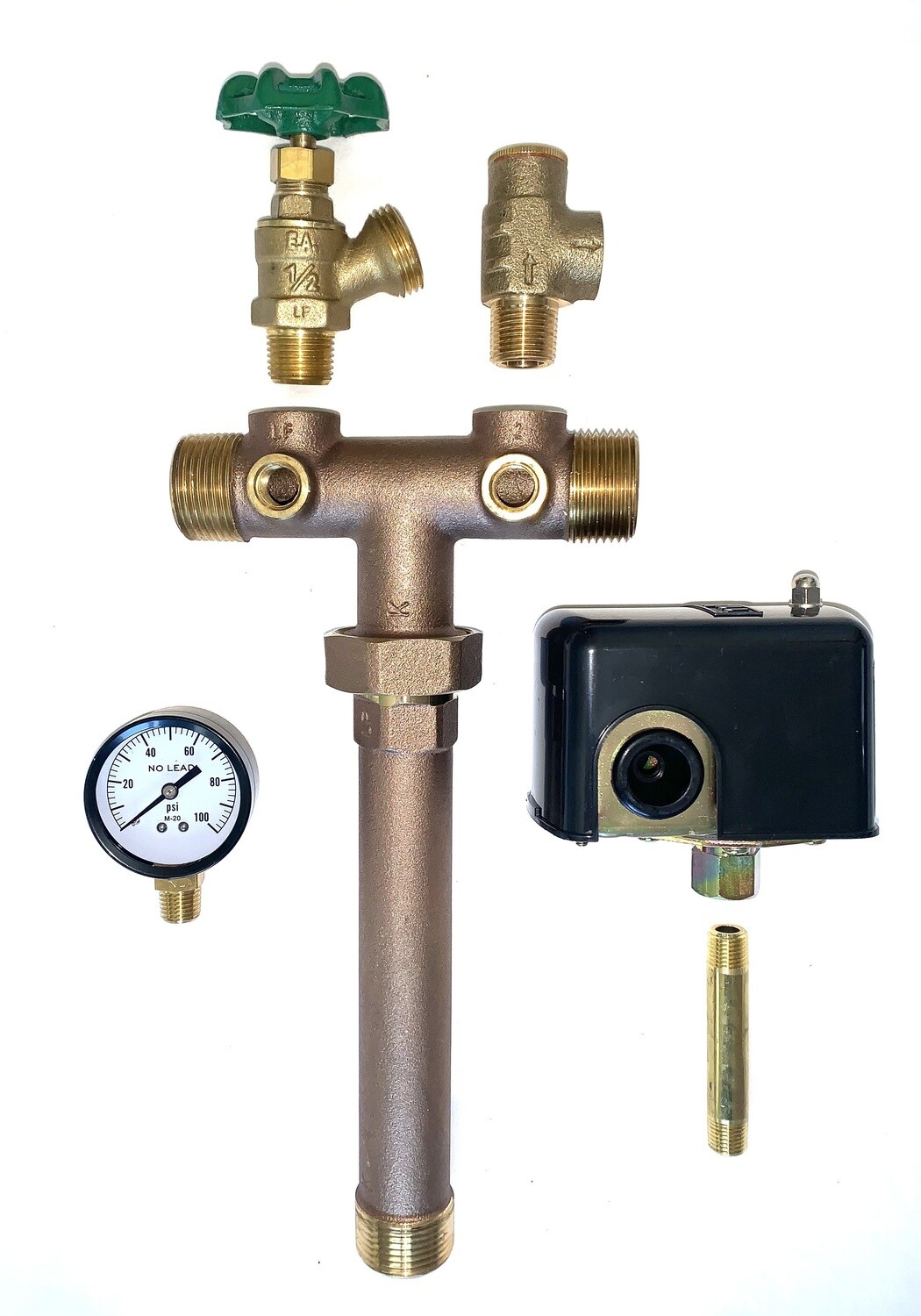 Pump Control Kit/ Tank Tee Kit, 1" MPT X 11" Tank Tee, 40/60 Pressure ...