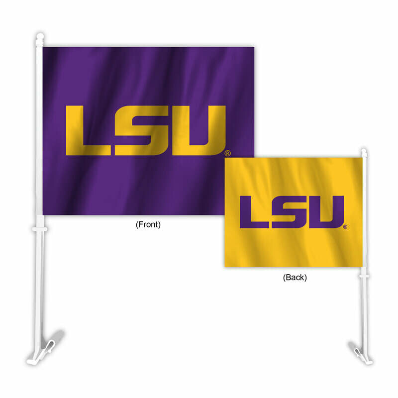 License Products Sport Car Auto Flag Home Away - NCAA LSU Tigers Car Flag.