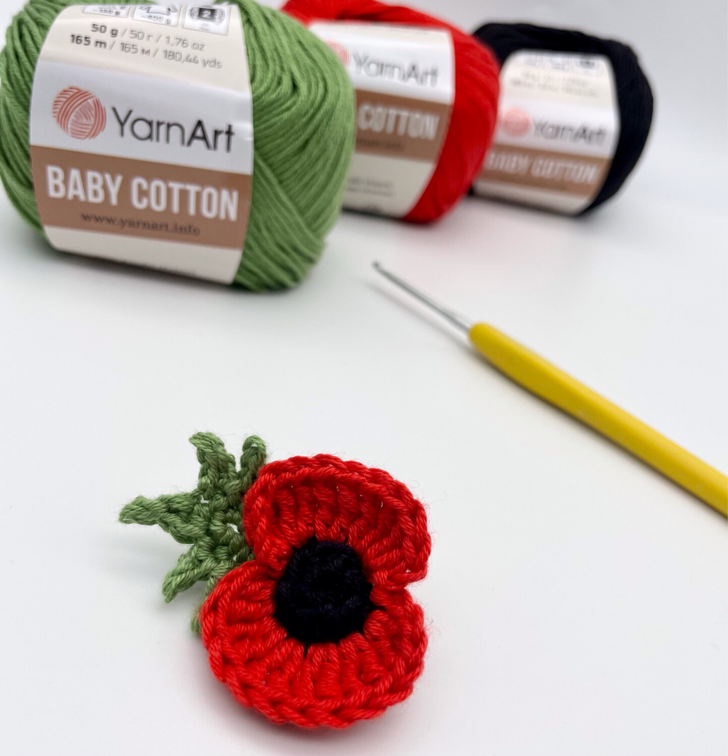 Poppy Brooch Crochet Pattern | Our Little Craft Co | Crochet & Macrame ...