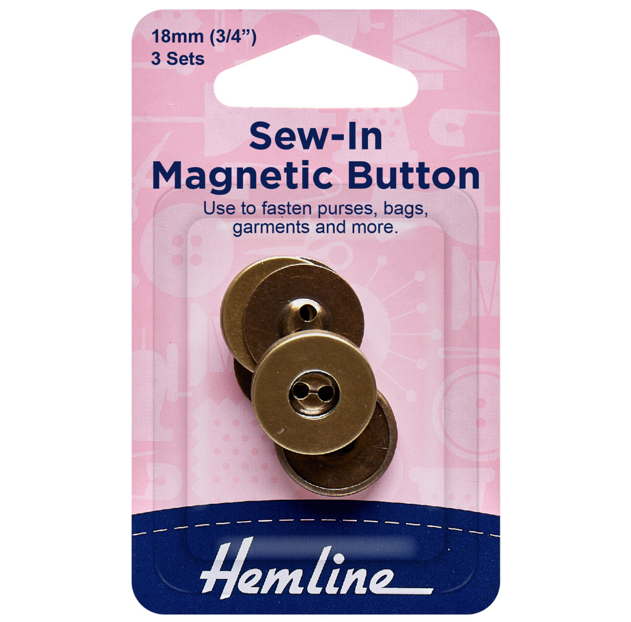 Magnetic Bag Closure: Sew In: 18mm Brass | Our Little Craft Co ...