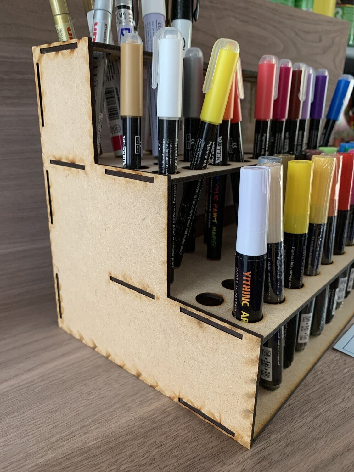 DIGITAL LASER FILE - pen holder 80 pens SVG/DXF