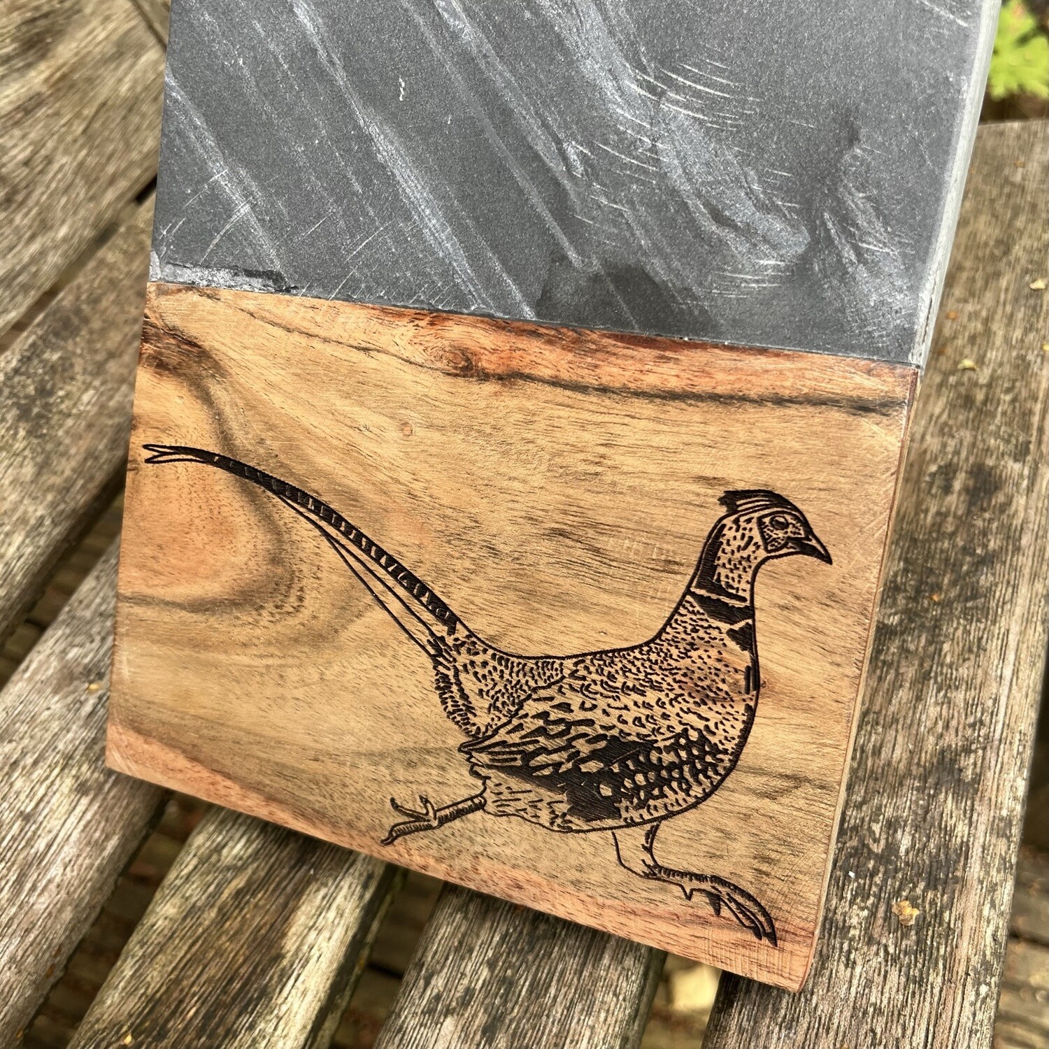 DIGITAL LASER FILE - Hand Drawn Running Pheasant - SVG, DXF