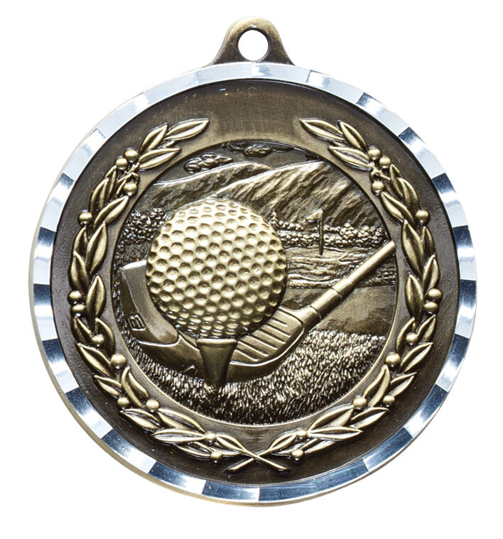 GOLF MEDAL - 2 inch Diamond Cut Medals - Store Ecwid - Quality Trophy ...