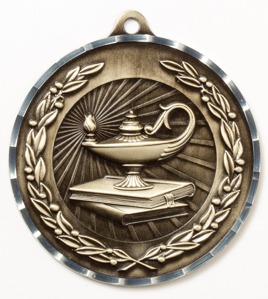 LAMP OF KNOWLEDGE - ACADEMIC MEDAL - 2-3/4 inch Diamond Cut Medals ...