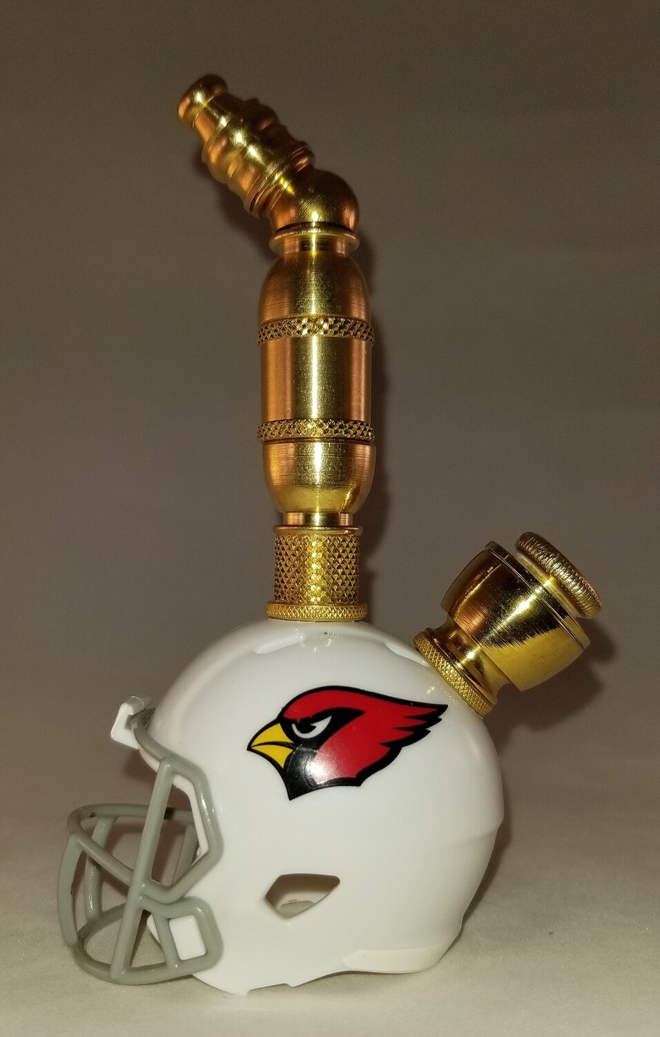 ARIZONA CARDINALS NFL FOOTBALL HELMET SMOKING PIPE Upright/Brass