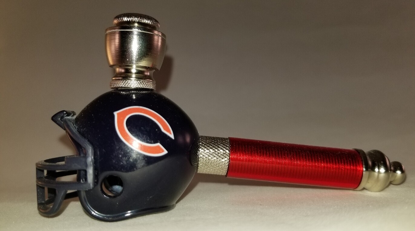 Chicago Bears NFL Helmet Straight Pipe Brass Finish