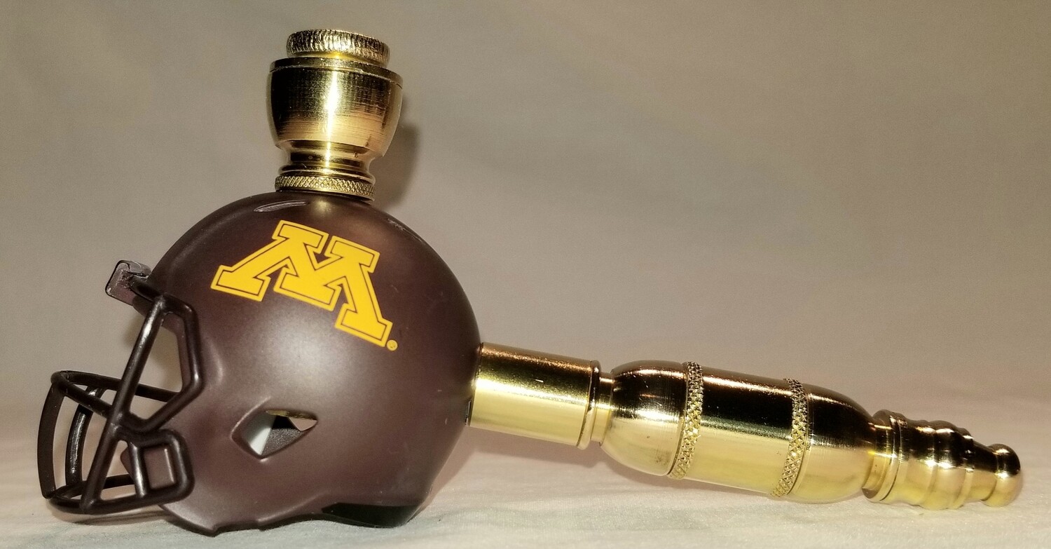 Minnesota Gophers Helmet Pipe Straight Design