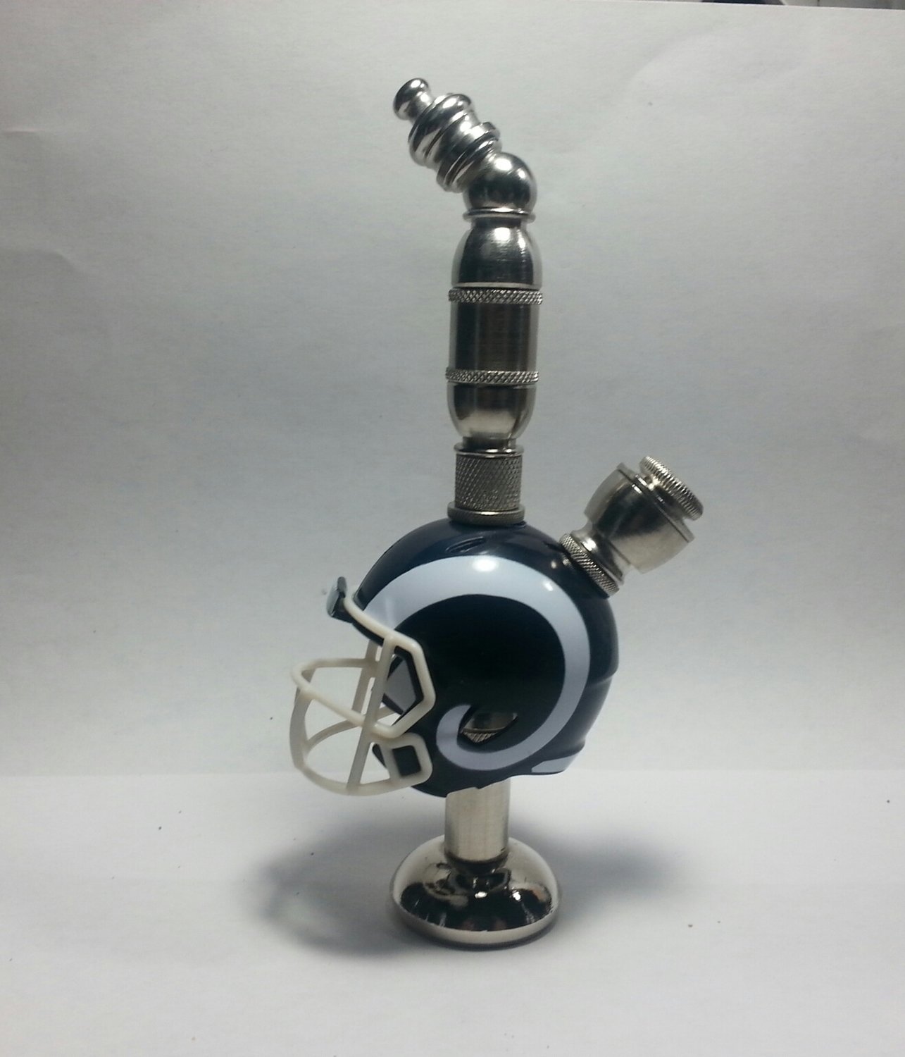 Los Angeles Rams NFL Helmet Pipe Stand Alone Design
