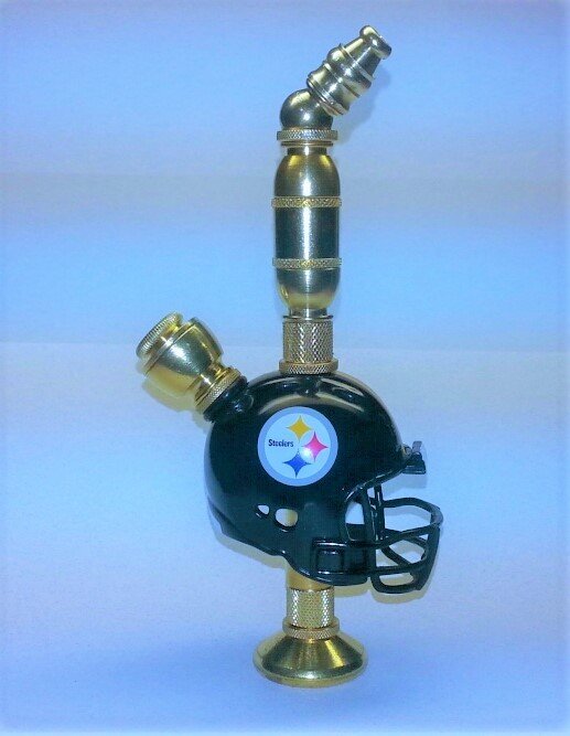 Pittsburgh Steelers NFL Helmet Pipe Stand Alone Design