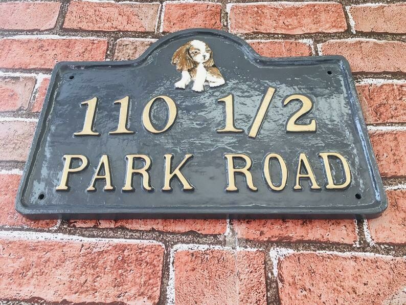 Address plaque for house, colonial style house sign, personalized ...