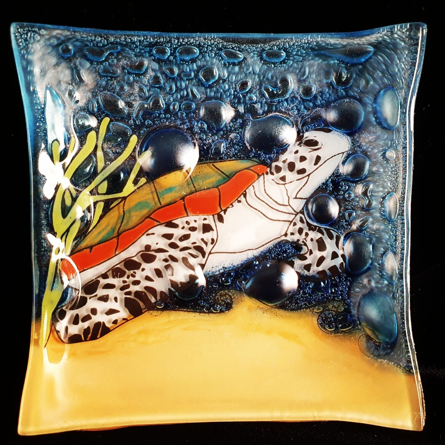 Large Turtle Slump Plate* – Gift of Glass – We specialise in hand blown ...