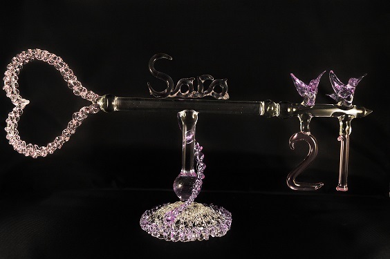 Personalised Glass 18th / 21st Birthday Key with Name – Store – Gift of ...