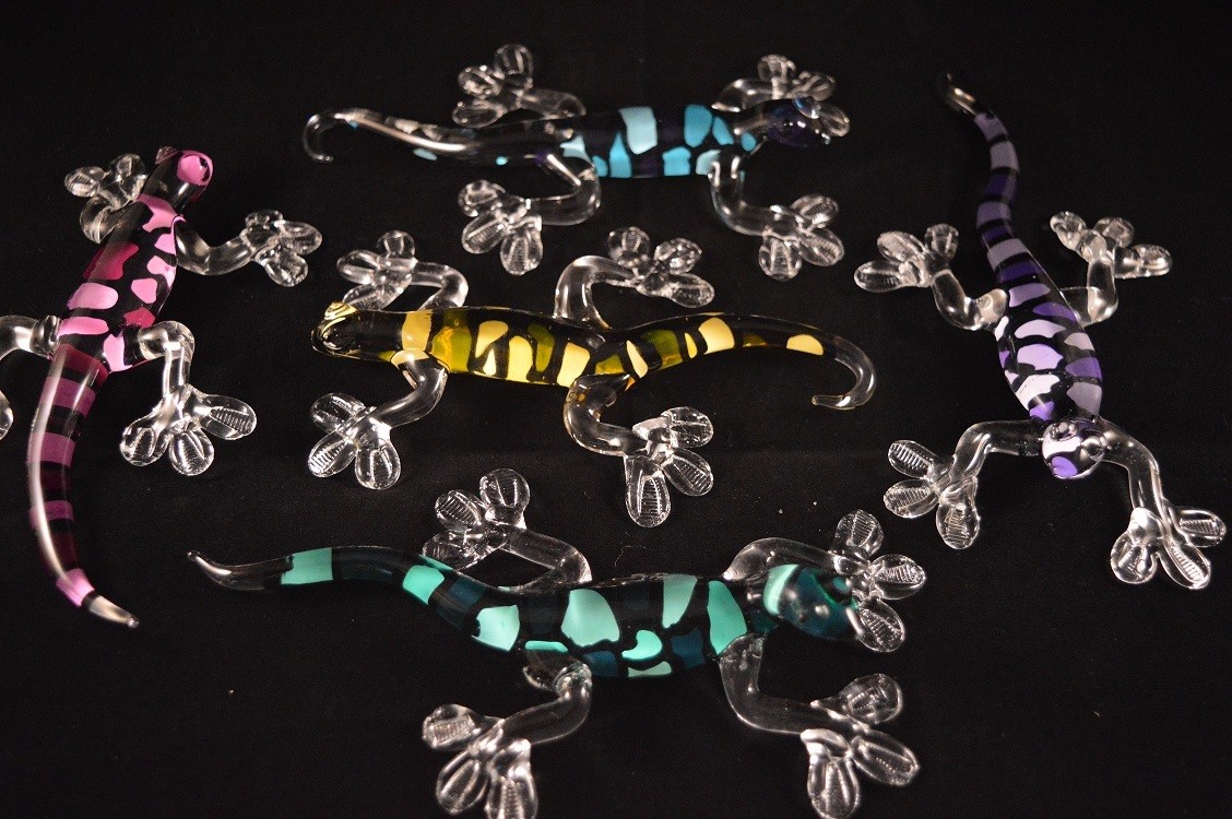 Hand Blown Glass Gecko – Hand Painted Figurine – Store – Gift of Glass