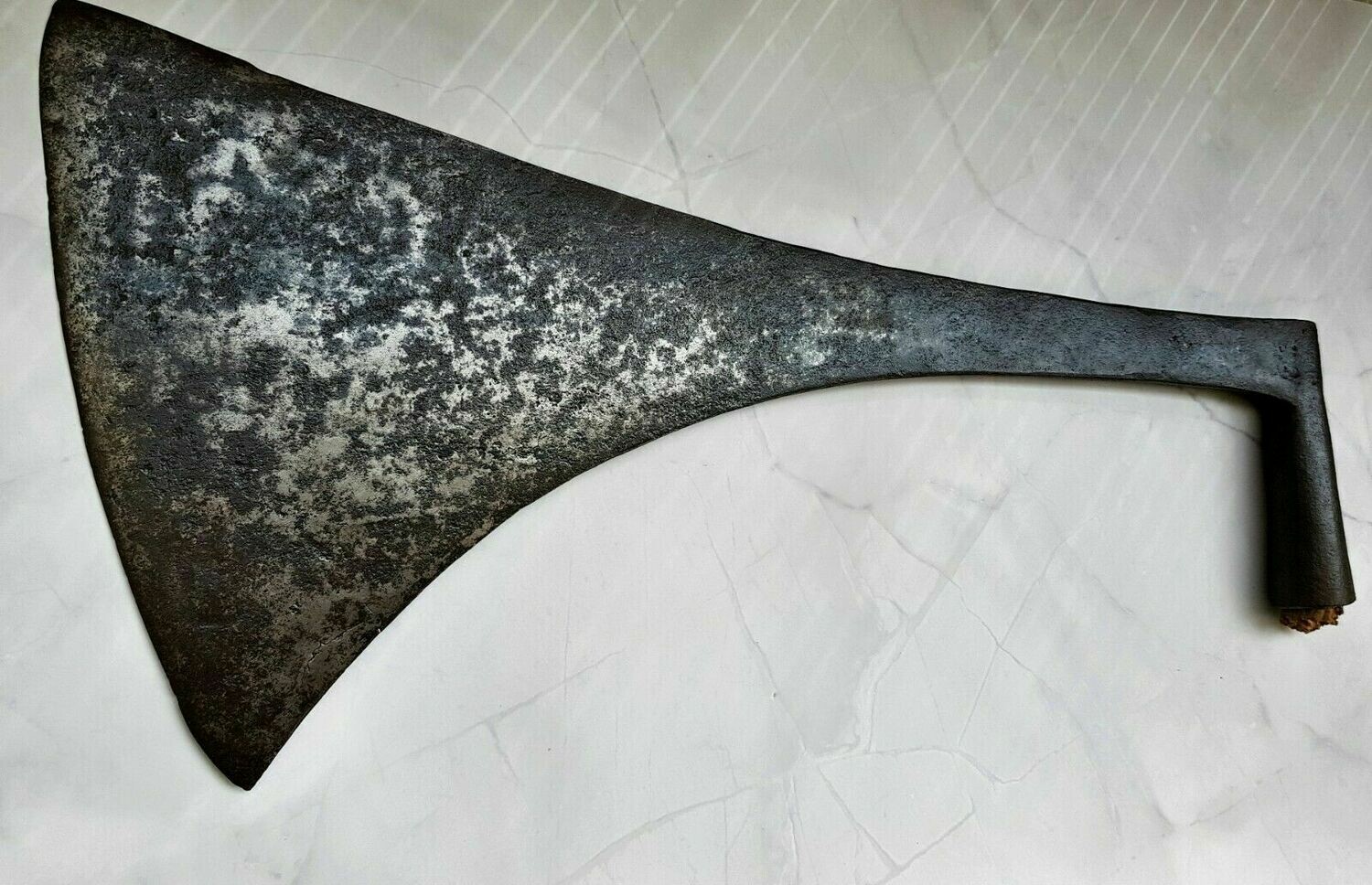 VERY RARE GIANT ANTIQUE FRENCH AXE 28 INCHES UNBELIEVEABLE HUGE