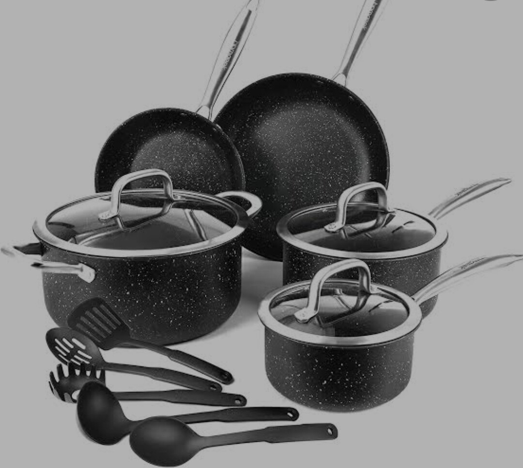 13PIECE BLACK COOKWARE SET