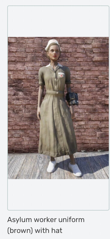 BROWN Asylum Worker Hat + Outfit