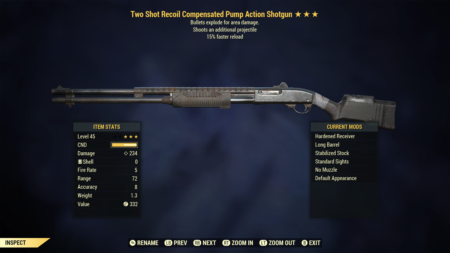 Two Shot Explosive 15 Pump Action Shotgun