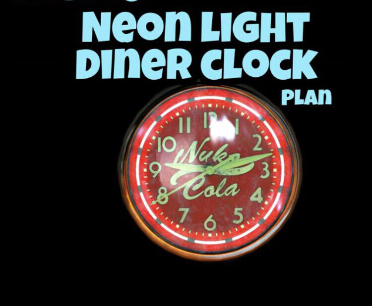 Neon Light Dinner Clock