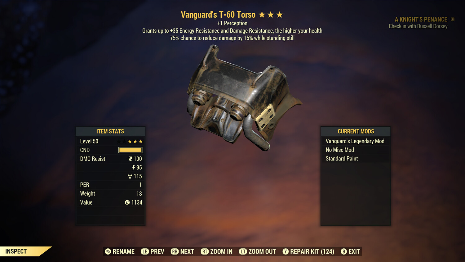 Vanguard 1P Sentinel T60 Torso