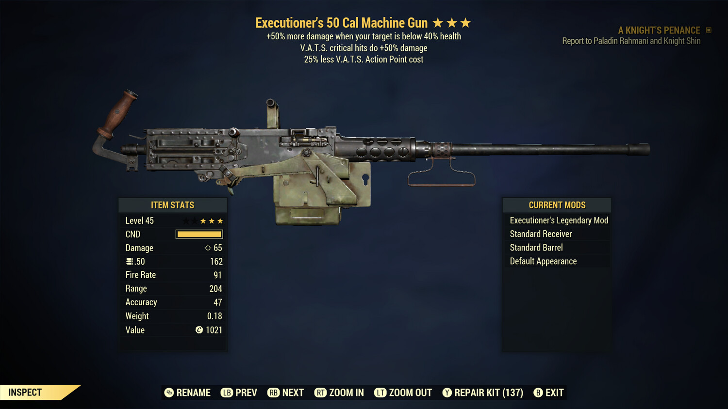 Executioners 50/25 50-Cal Machine Gun