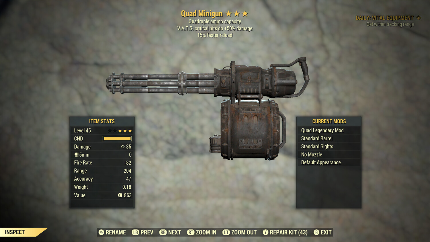 Quad 50/15r Minigun