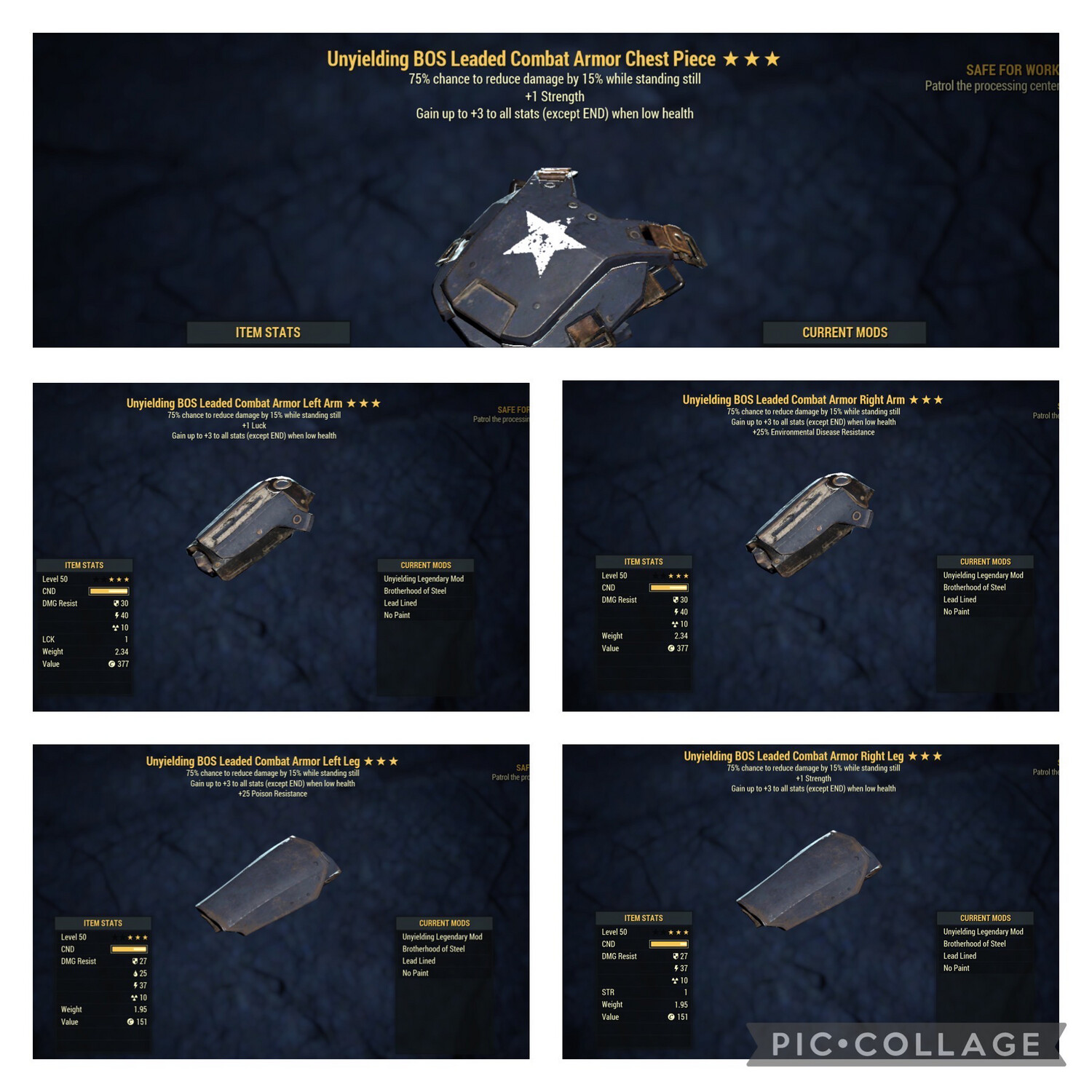 Unyielding Sentinel Combat Armor Set