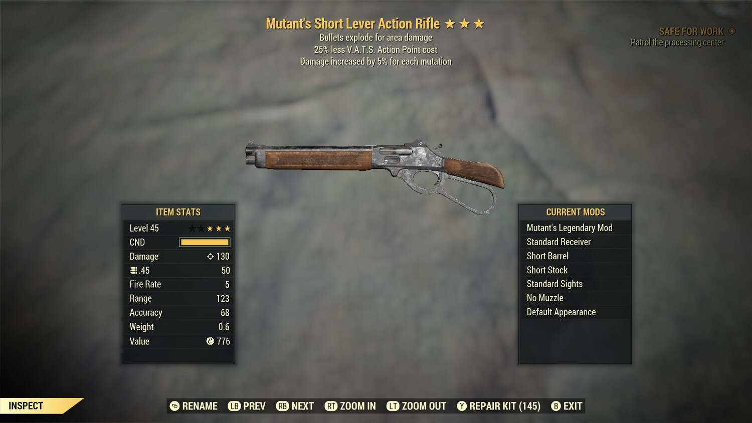 Mutant Explosive 25 Lever Action Rifle