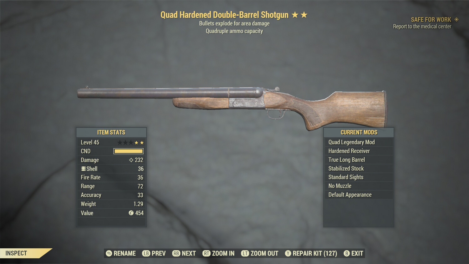 Quad Explosive Double Barrel Shotgun