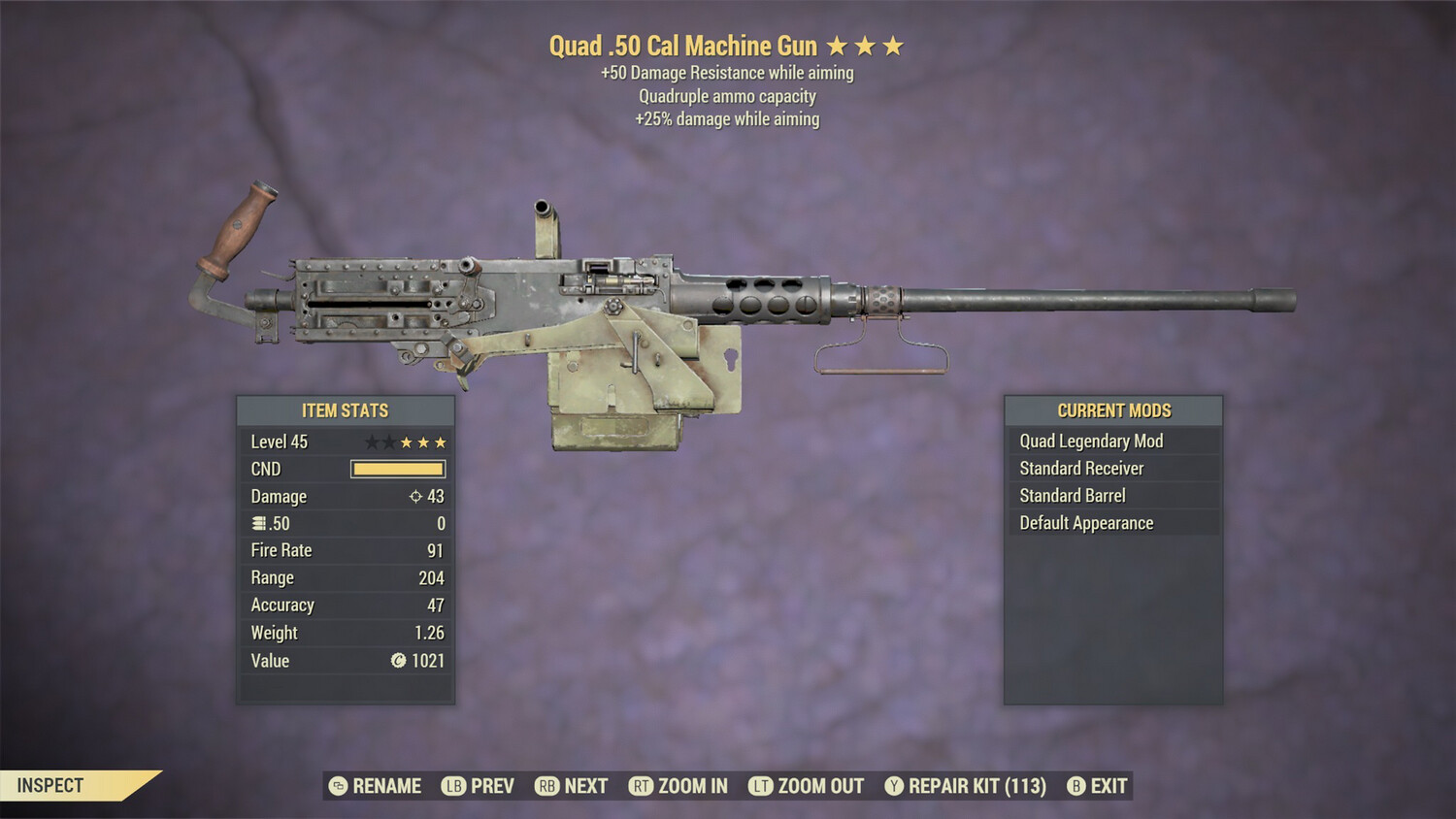 Quad 25/50 50-cal Machine Gun