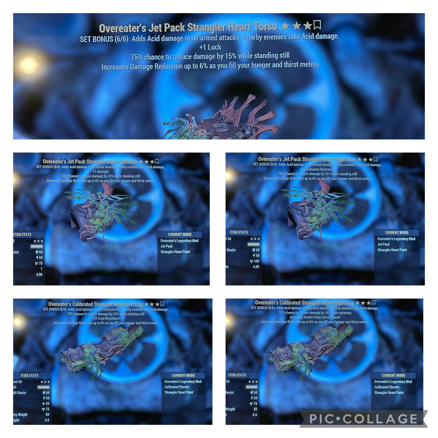 Overeater X4 sentinel Strangler Heart Full Set