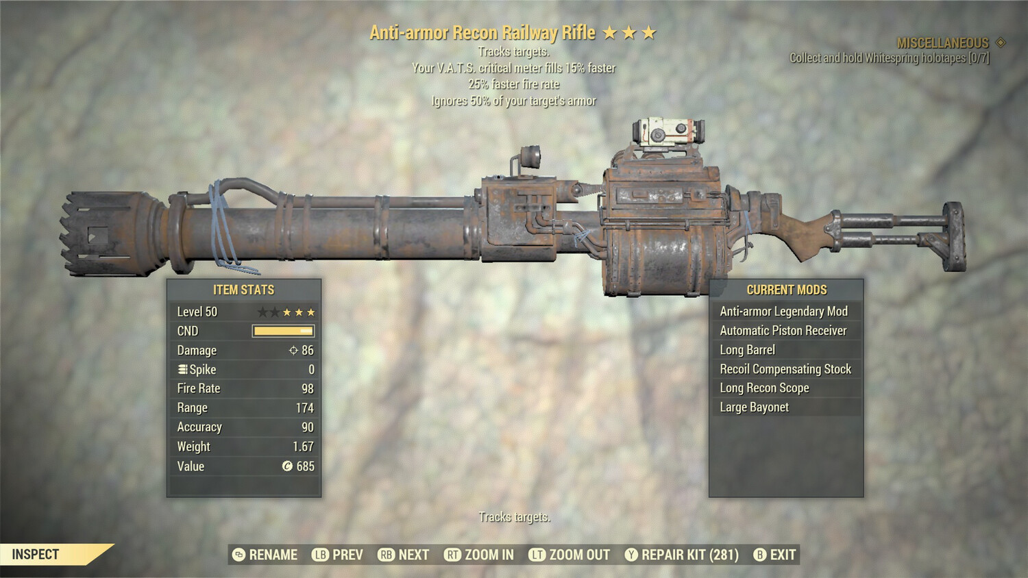 Anti Armor 25/15c Railway Rifle