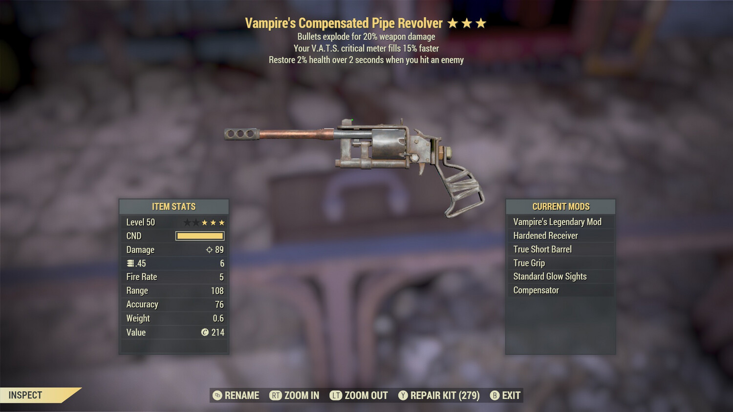 Vampire Explosive 15 Pipe Revolver