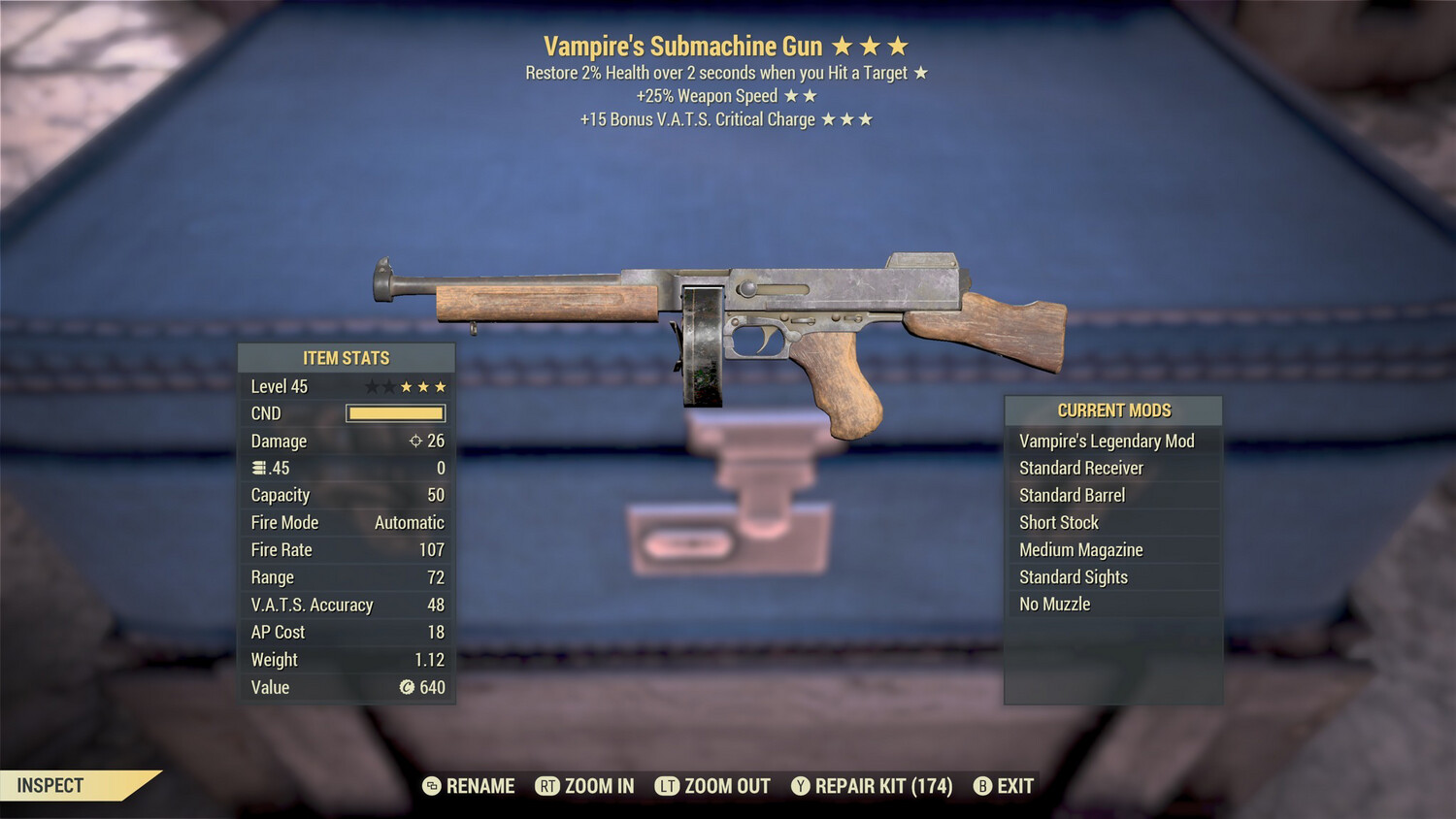 Vampire 25/15c Submachine Gun