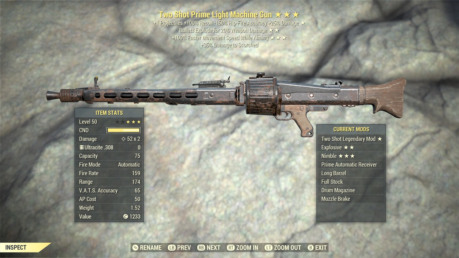 Two Shot Explosive FMSWA Light Machine Gun
