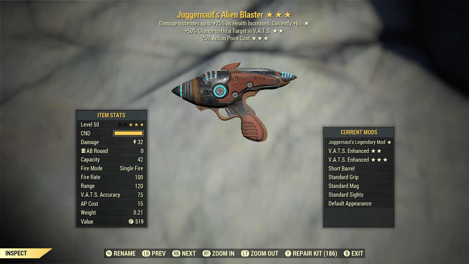 Juggernaut 50hc/25 Alien Blaster