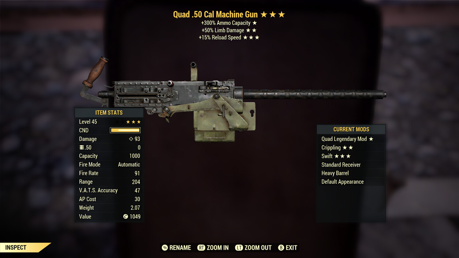 Quad 50L/15r 50-cal Machine Gun